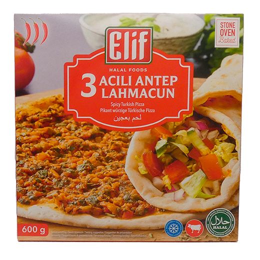 Elif 3 Antep Acili Lahmacun Hot (16x600GR) – Aytac Foods Wholesale