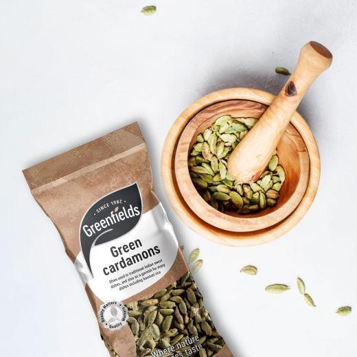 Greenfields Green Cardamon 50Gx12 – Aytac Foods Wholesale