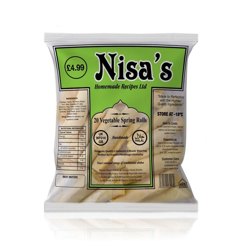 Nisa's Veg Spring Roll 18pcsx10 – Aytac Foods Wholesale