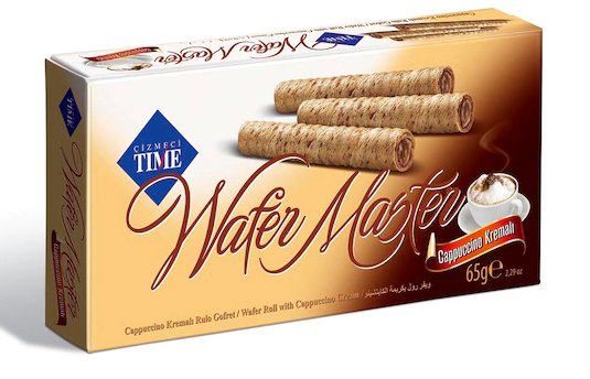 Wafer Master Carton Box Cappuccino 65Gx24 – Aytac Foods Wholesale
